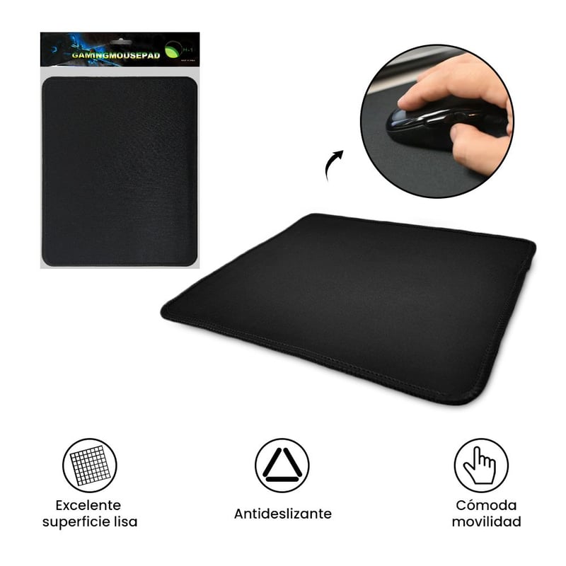 Mouse Pad Gaming 25 x 21 cm - Negro CC GROUP | falabella.com