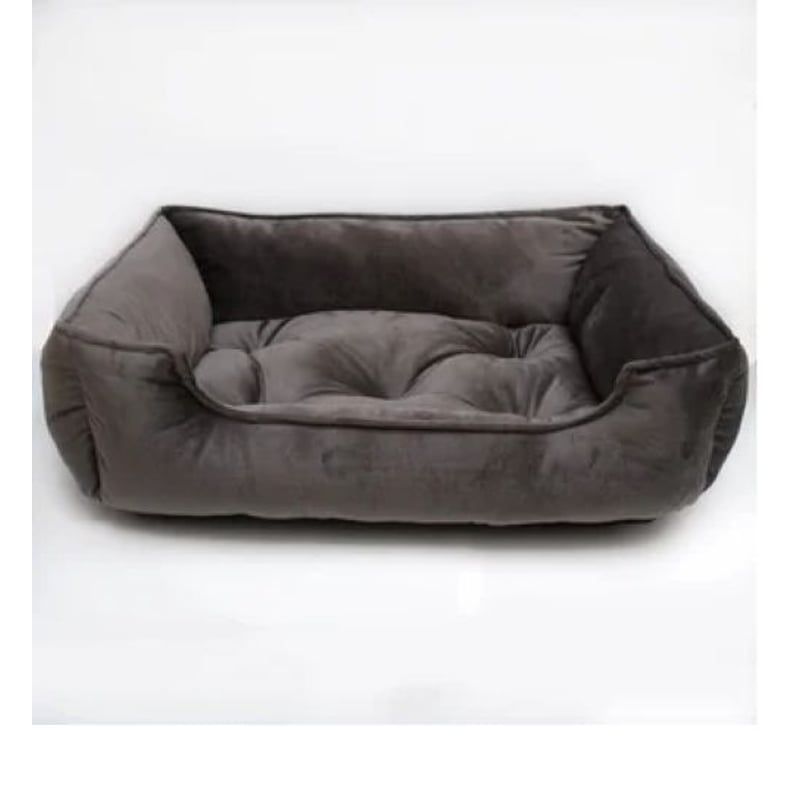 Cama para perro rectangular mediana - marron grisaseo GENERICO ...
