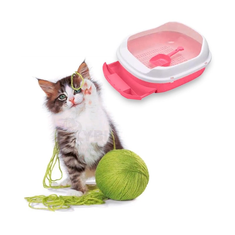 Caja Arenera para Gatos Rosado con Bandeja GENERICO | falabella.com