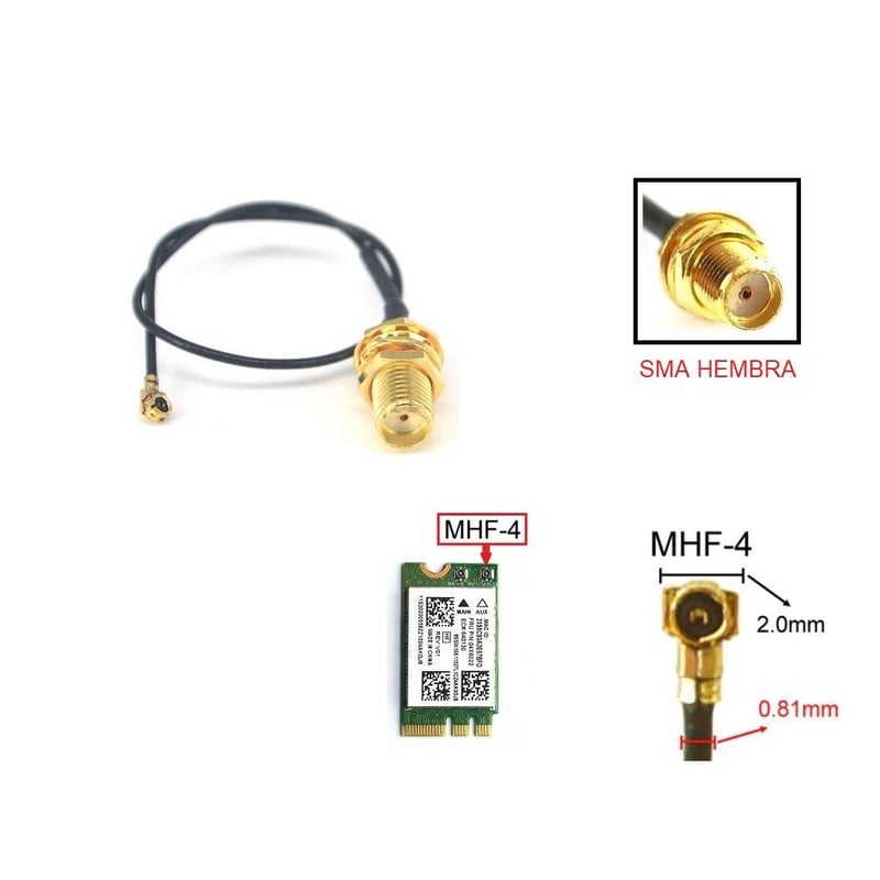 CABLE PIGTAIL MHF4 SMA HEMBRA 17CM GENERICO | falabella.com