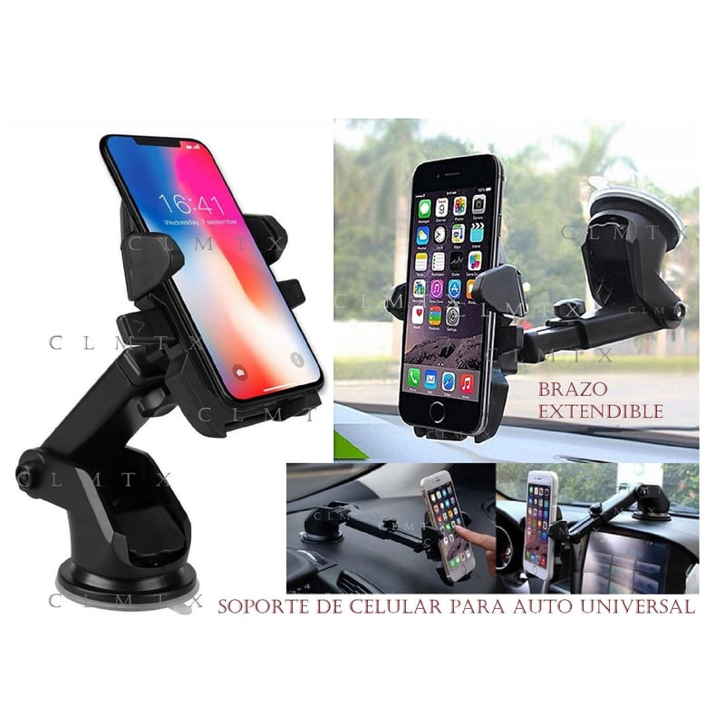 SOPORTE CELULAR 360 AUTO BRAZO EXTENSIBLE PARABRISAS x LIQUIDACION OEM ...