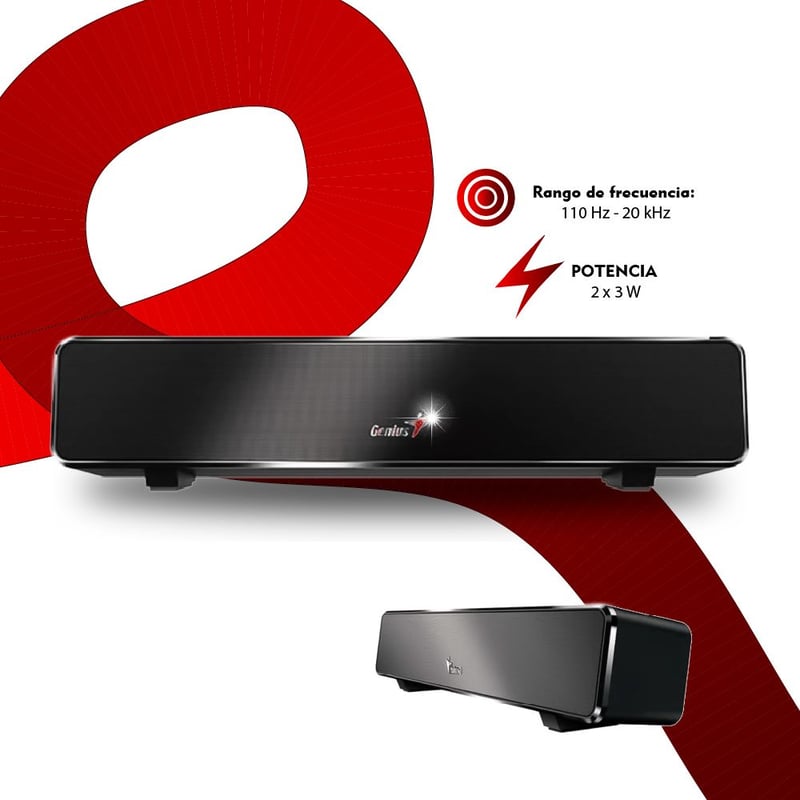 Parlante Genius Sound Bar 100 Mini USB Negro GENIUS | falabella.com