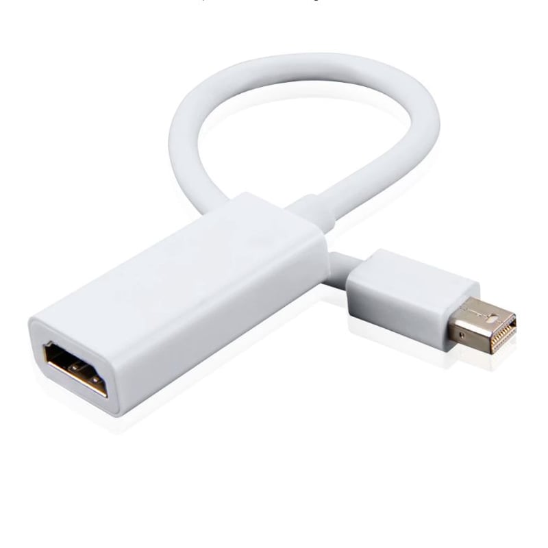 CABLE ADAPTADOR CONVERTIDOR MINI DISPLAYPORT DP A HDMI BLANCO GENERICO ...
