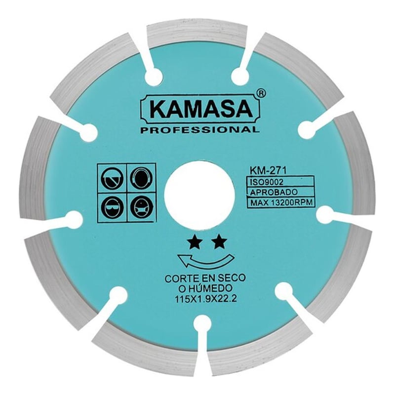 Disco Diamantado Segmentado 4 1/2" (115 mm) para Concreto Kamasa KM271 KAMASA | falabella.com