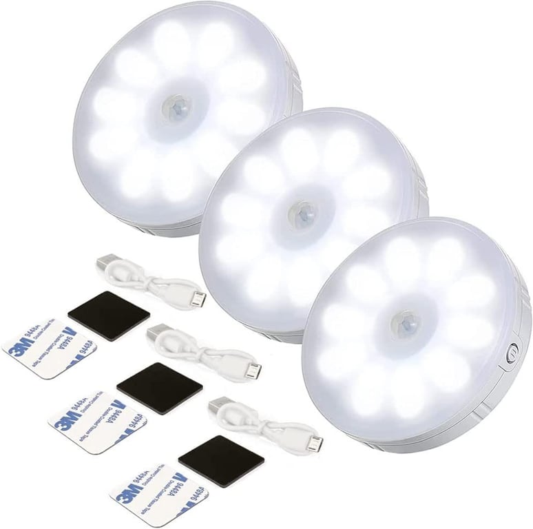 Luces Led con Sensor de Movimiento Recargable 3PCS | Sodimac Falabella
