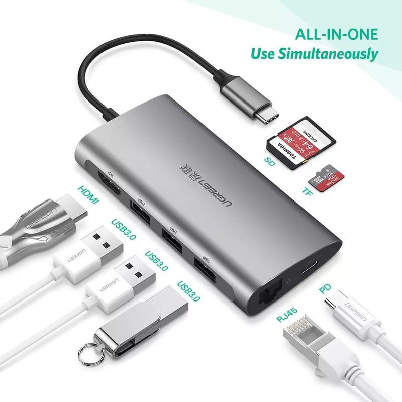 Adaptador Multipuerto Hub 8 En 1 Ugreen 50538 Usb C UGREEN | falabella.com