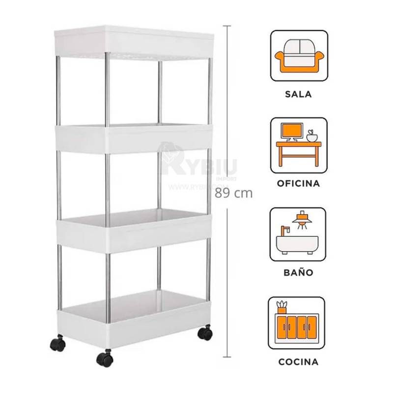 Carrito Multiuso Cuadrado con Ruedas 4 Niveles GENERICO | falabella.com