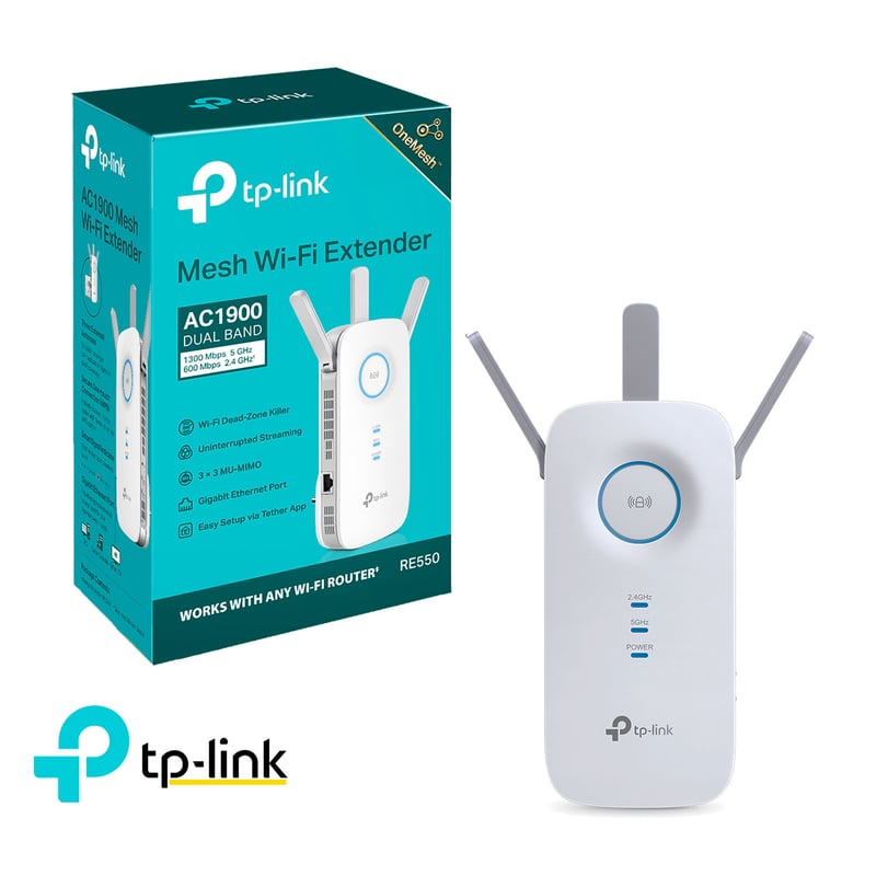 TP-Link RE550 Mesh WiFi 6 Extensor 5 GHz 2,4 GHz AC1900 TP LINK ...