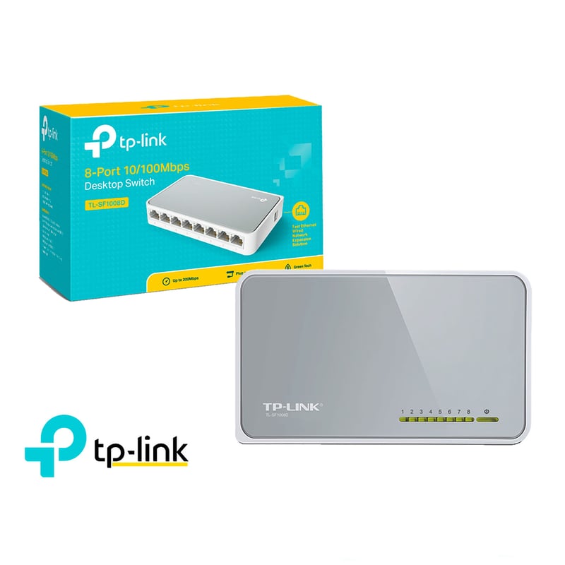 TP-Link Switch TL-SF1008D Con 8 Puertos de 10/100mbps TP LINK ...