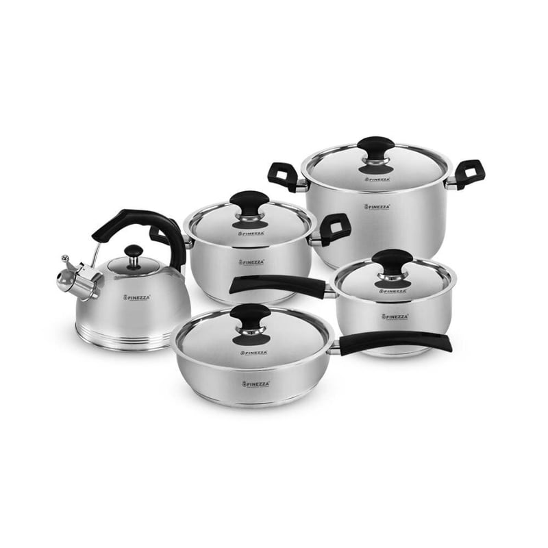 SET DE OLLAS ACERO INOXIDABLE FINEZZA 10PZAS FZ-1060TG-IN FINEZZA ...