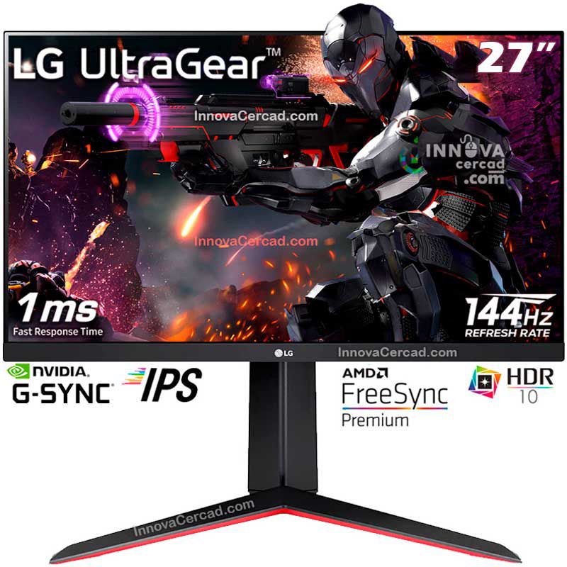 Monitor LG UltraGear 27GN65R-B 27 IPS 144HZ 1Ms HDR10 G-SYNC LG | falabella.com