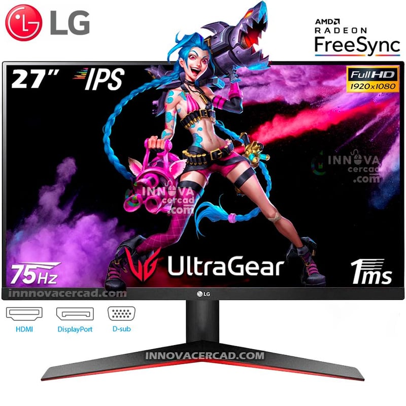 MONITOR 27 GAMING LG 27MP60G-B IPS LED 1MS, 75HZ, AMD FreeSync LG ...