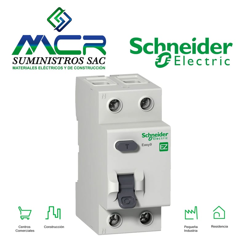 INTERRUPTOR DIFERENCIAL 2P 40A 30ma 230V Easy9 Schneider SCHNEIDER ...