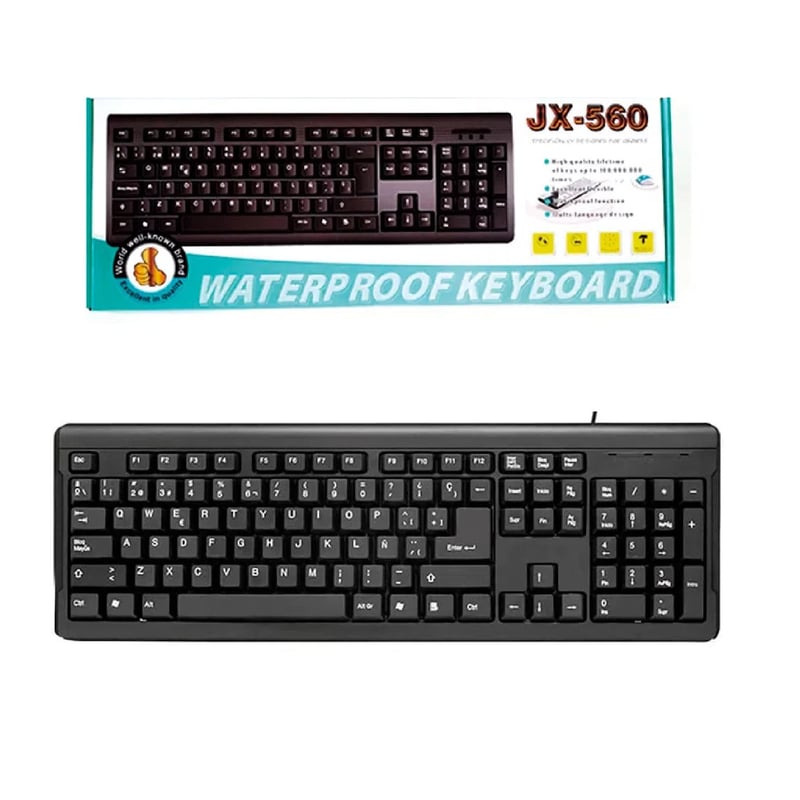 Teclado Ergonómico Con Cable Contra Agua Pequeño Elegante JX GENERICO | falabella.com