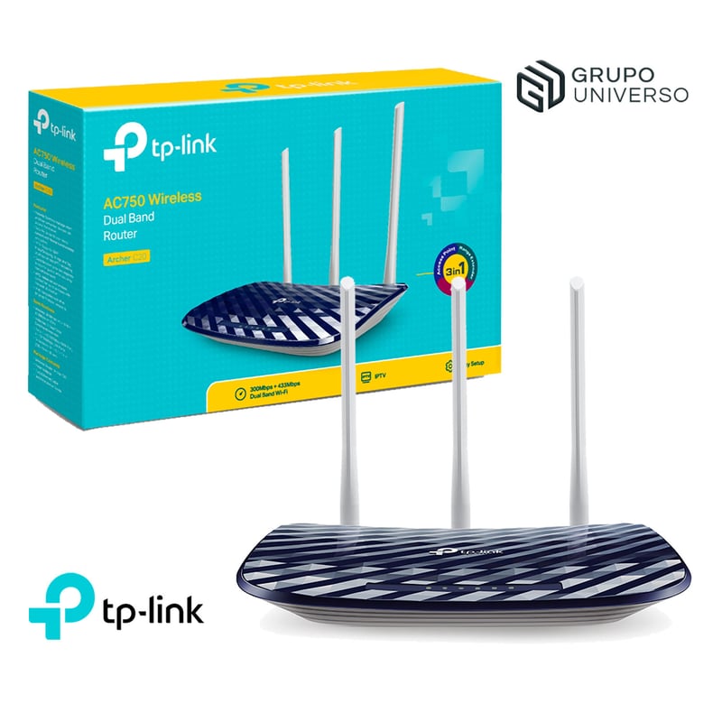 Archer C20 TP-Link Router Inalámbrico AC750 Doble Banda 5 GHz 2,4 GHz ...