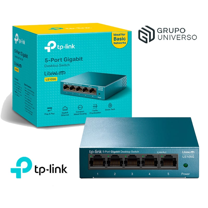 LS105G TP-Link Switch Con 5 Puertos 10/100/1000 Mbps TP LINK ...
