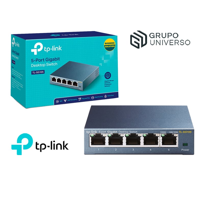 TL-SG105 TP-Link Switch Con 5 Puertos de 10/100/1000 Mbps TP LINK ...