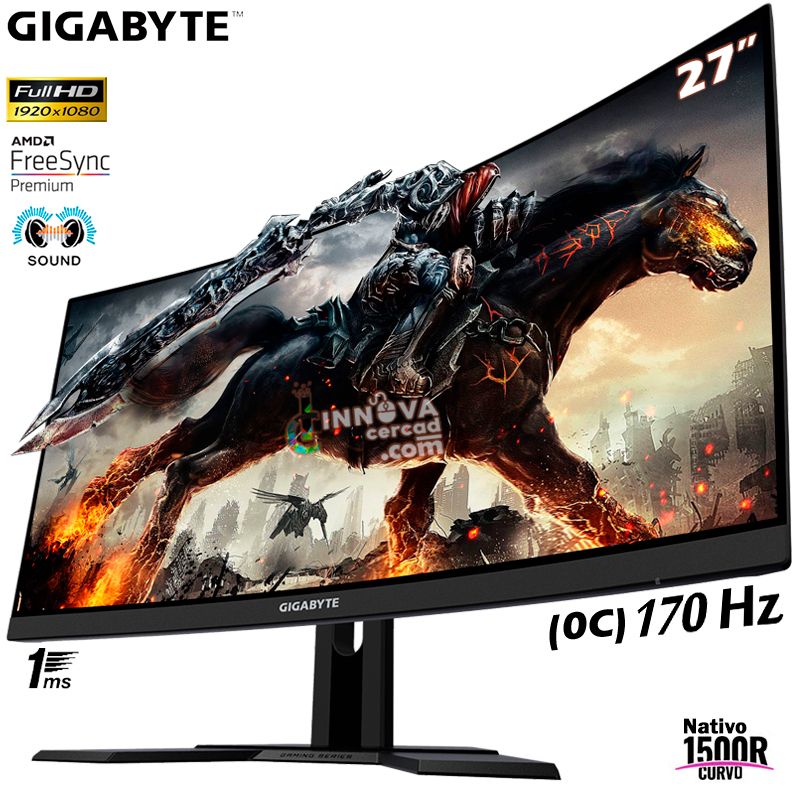 Monitor Gigabyte Gamer G27FC 27 Curvo, Full HD, 165HZ, 1ms, FreeSync ...