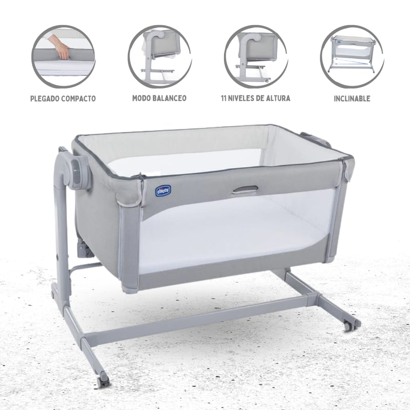Cuna Colecho para Bebés «NEXT2ME MAGIC» Grey CHICCO | falabella.com