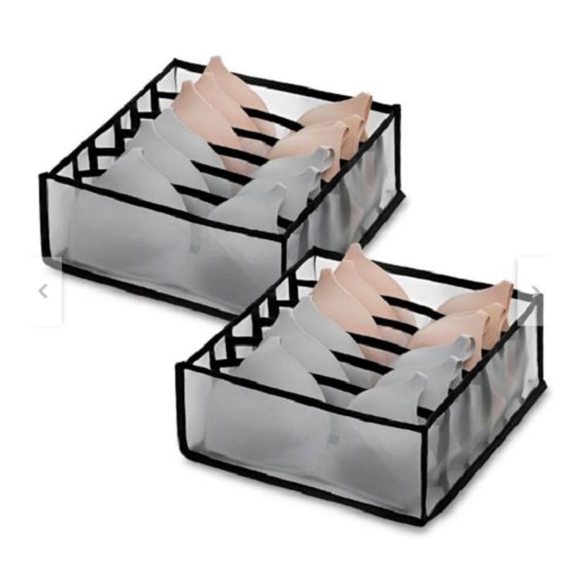 Organizador de cajón plegable para ropa interior negro set x2 | Sodimac ...
