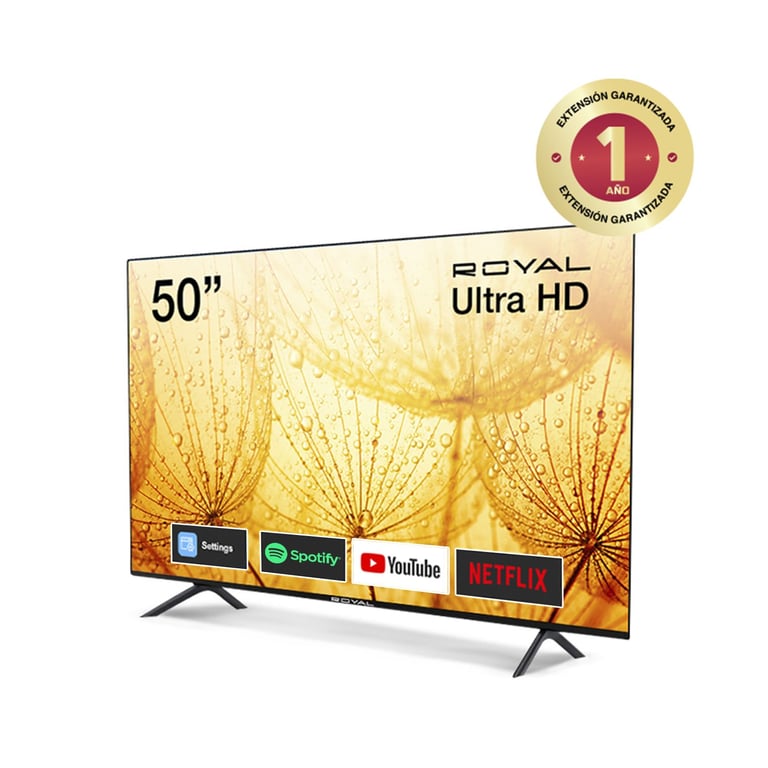 TELEVISOR LED SMART ROYAL ULTRA HD 4K 50 PULGADAS RY-504K - BLUETOOTH - NEGRO ROYAL | falabella.com