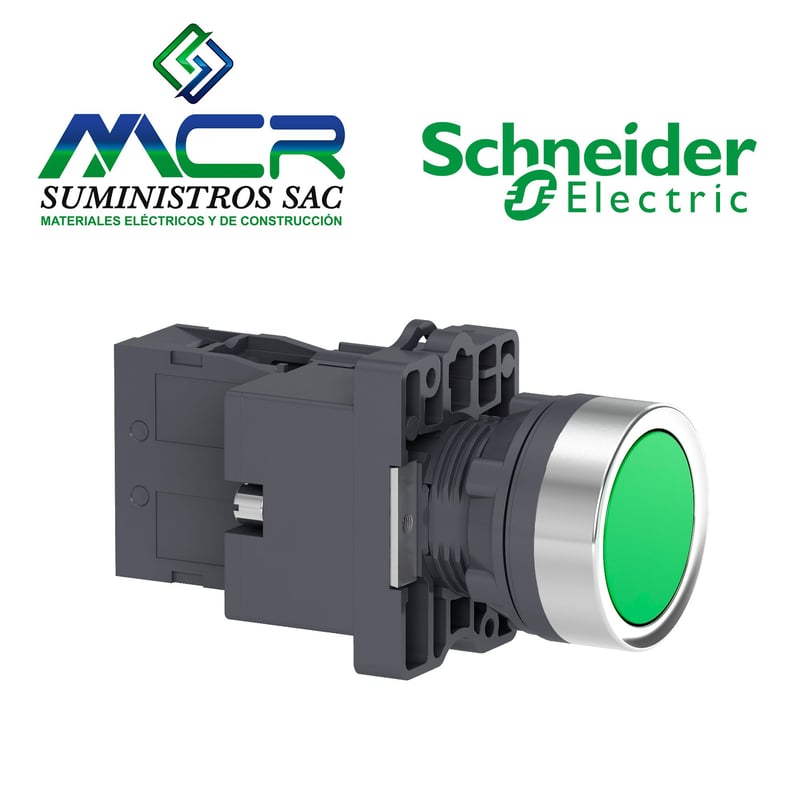 PULSADOR LUMINOSO LED PLASTICO VERDE 24V AC/DC Schneider | Sodimac Perú