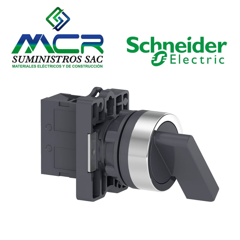 SELECTOR 2 POSICIONES PLASTICO NEGRO 1NA EASY9 Schneider SCHNEIDER ...