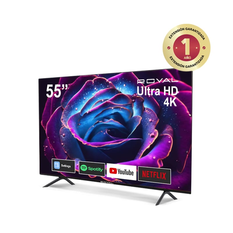 TELEVISOR LED SMART ROYAL ULTRA HD 4K 55 PULGADAS RY-554K - BLUETOOTH ...
