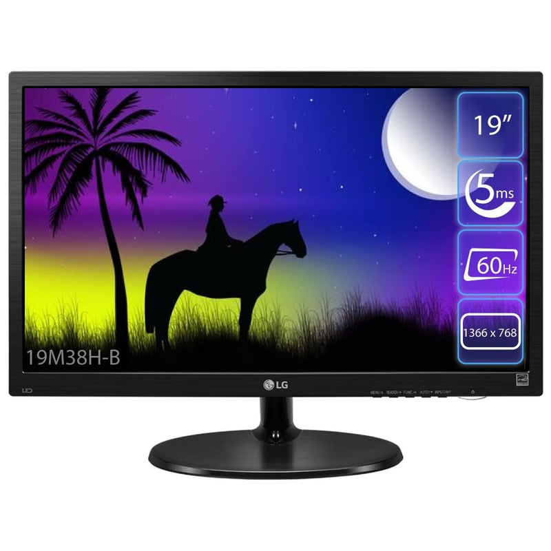 Monitor LG 19M38H-B 19 LED 1366x768 VGA HDMI LG | falabella.com