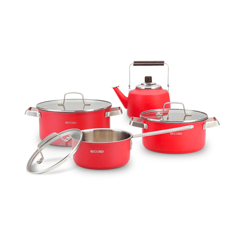 Ollas de acero Inox Record FIORENZA 8 Piezas – Rojo RECORD | falabella.com