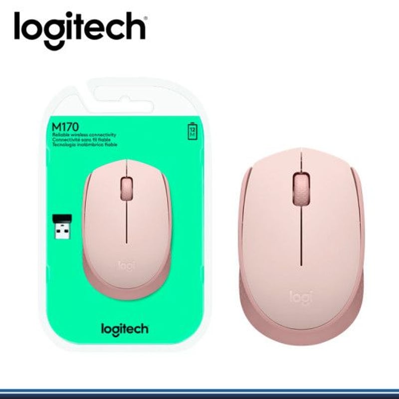 MOUSE LOGITECH M170 WIRELESS ROSE 910-006862 LOGITECH | falabella.com