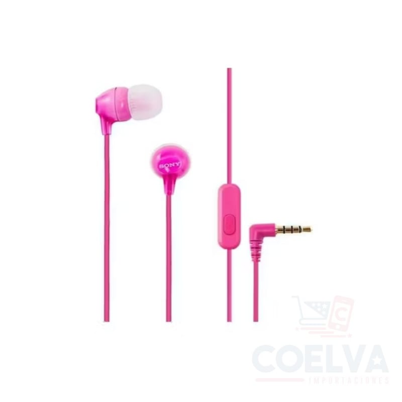 Sony MDR-EX15AP Headphone Stereo With Microphone - Rosado SONY ...