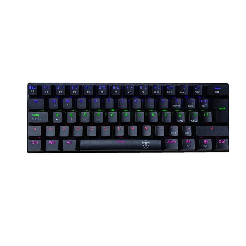 Teclado T-Dagger ARENA Rainbow Spanish T-TGK321-BR BLACK BROWN SWITCH T ...