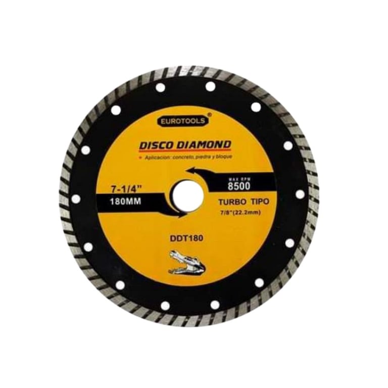 Disco Diamantado Turbo Continuo 7" Eurotools - Amarillo GENERICO ...