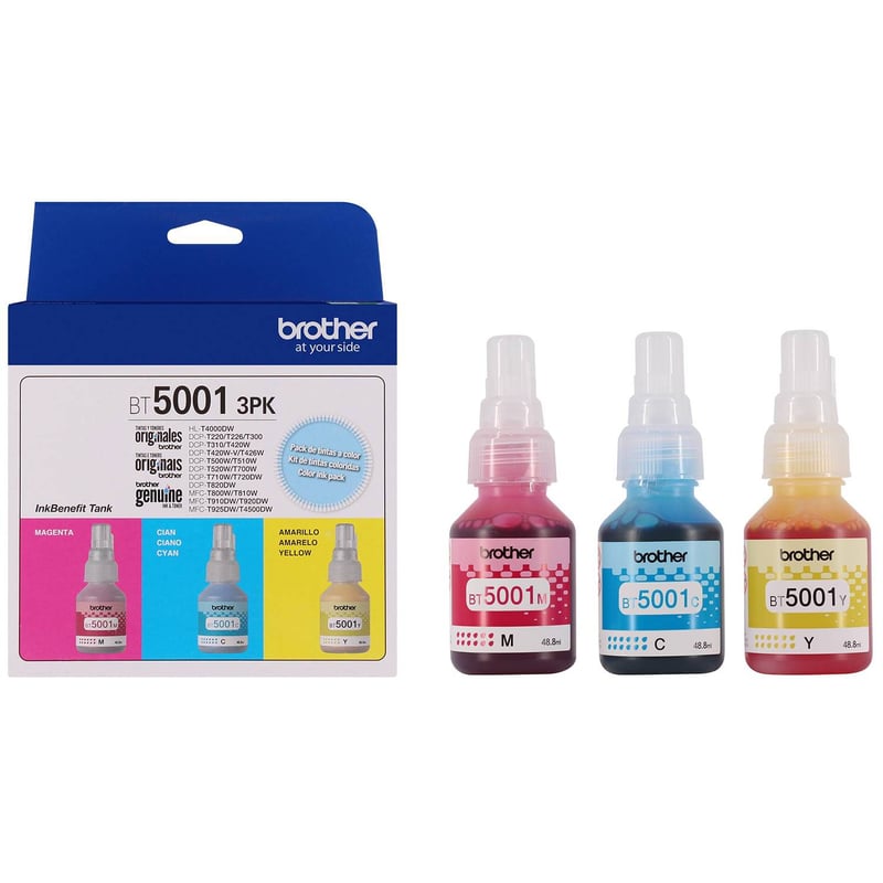Pack 3 Tintas Brother BT-5001 3PK-Tank Color BROTHER | falabella.com