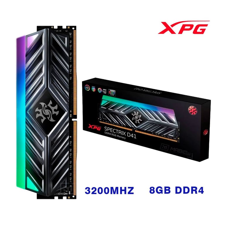 MEMORIA RAM XPG SPECTRIX D41 RGB/8GB/DDR4/3200 MHZ/DIMM ADATA ...