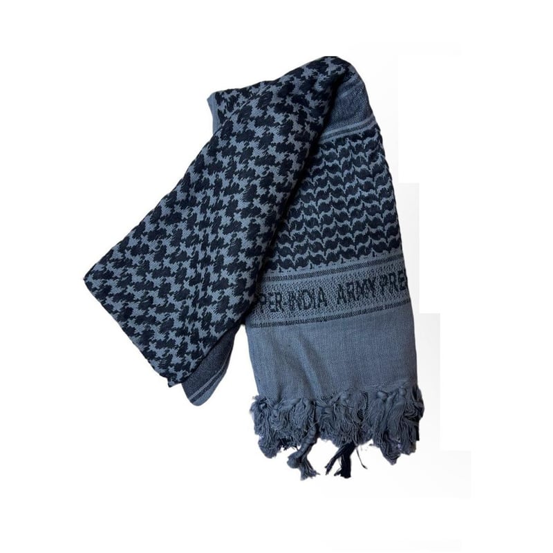 Bufanda 100 algodon shemagh azul acero trekking_. ARMY PREPPER ...