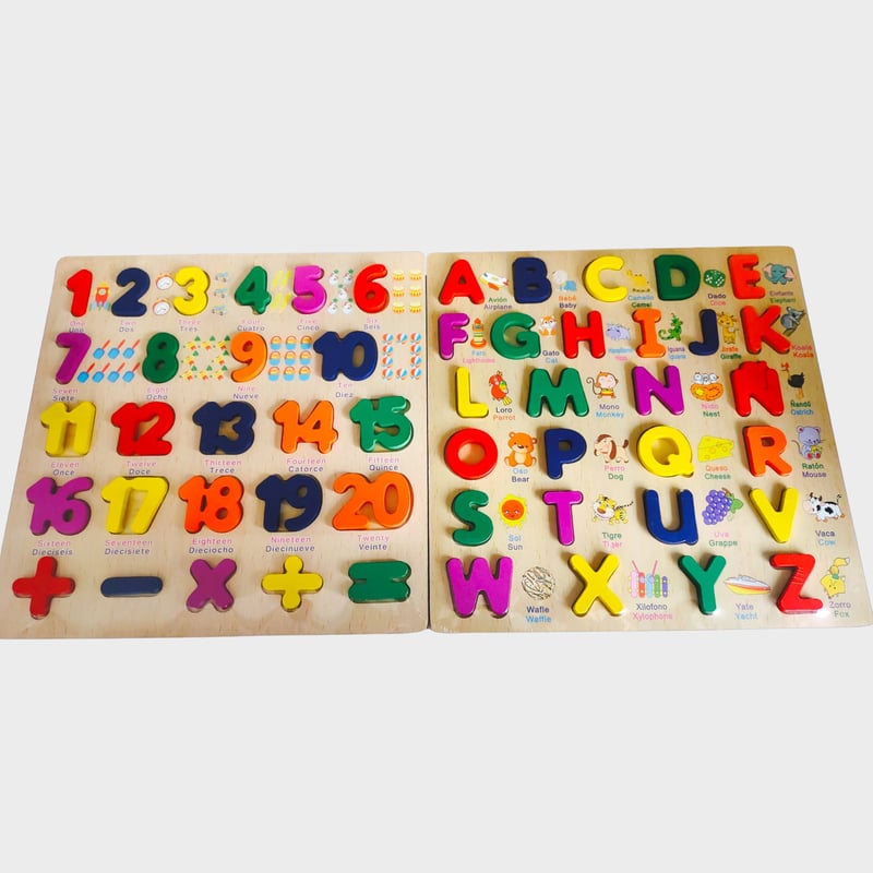 PACK DE ROMPECABEZAS ABECEDARIO Y NUMEROS GENERICO | falabella.com
