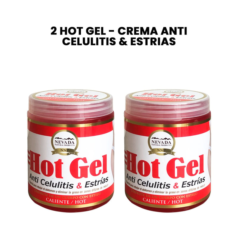 2 Hot Gel Crema Anti Celulitis Estrias NEVADA NATURAL PRODUCTS ...
