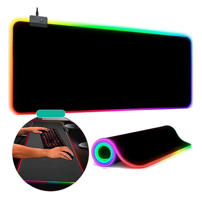 Mouse Pad Gamer Con Luces Gamer Rgb Retro Iluminada 30x80 GENERICO ...