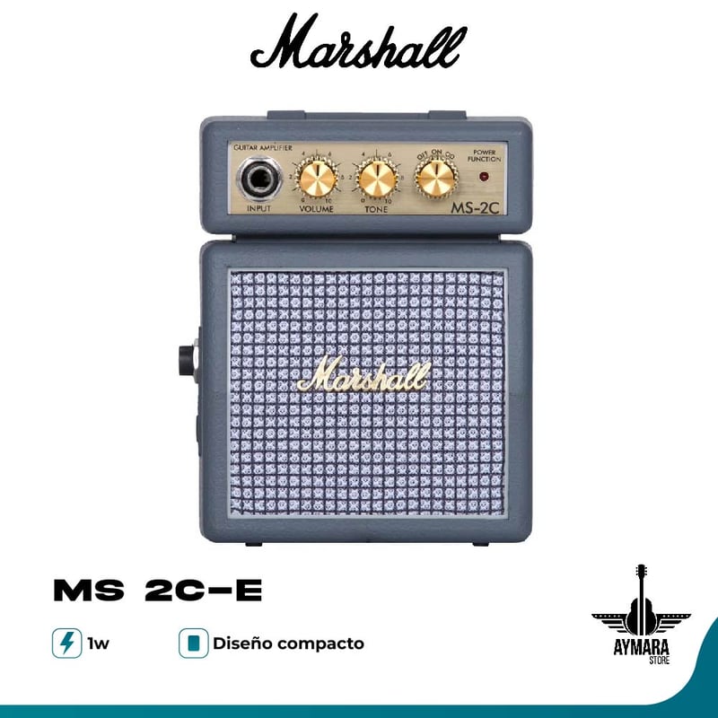 MARSHALL MS 2C-E MINI AMPLIFICADOR DE GUIT ELECT PORTATIL C MARSHALL ...