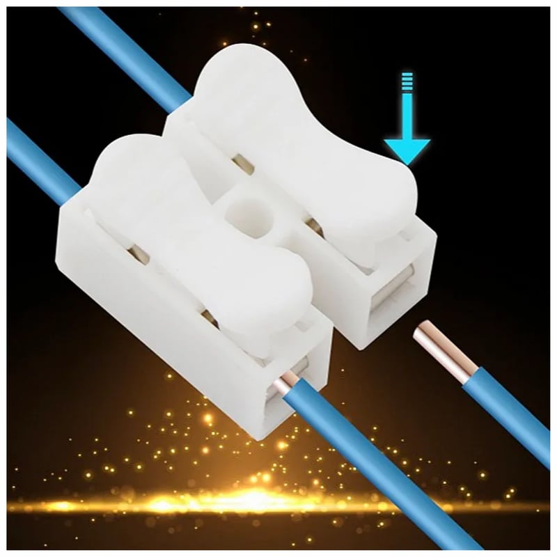 20 Empalme Conector Rápido De Doble Canal Eléctrico GENERICO ...