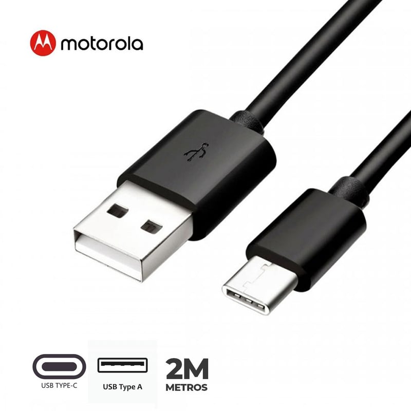 Cable Motorola de Carga y Datos USB-A a USB-C 2m Negro MOTOROLA ...