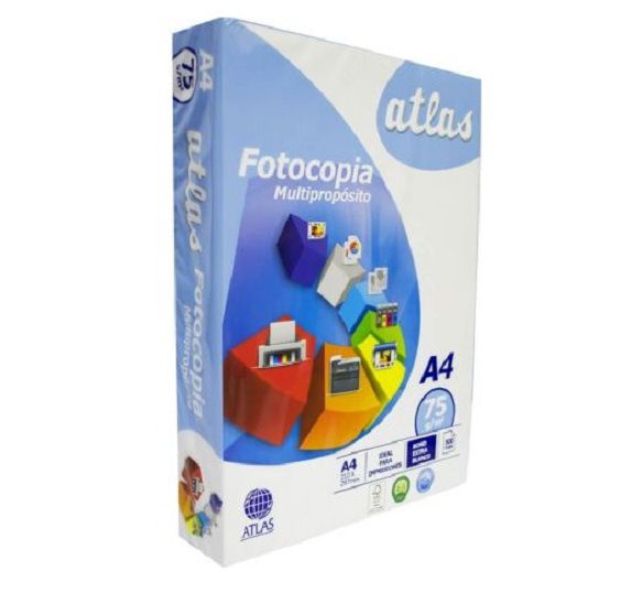 Papel bond A4 de 75gr. paquete 500 hojas - Atlas GENERICO | falabella.com