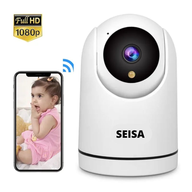Cámara Inalámbrica Wifi Full HD 360° SEISA 128 GB Audio Bidireccional ...
