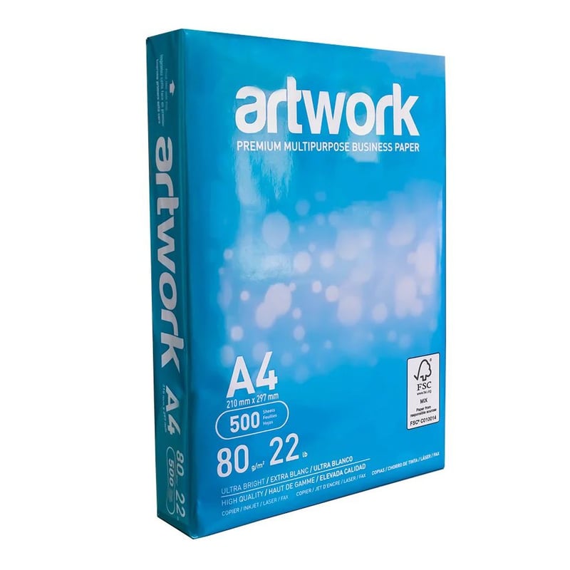 Papel bond A4 de 80gr. paquete 500 hojas - Artwork GENERICO | falabella.com