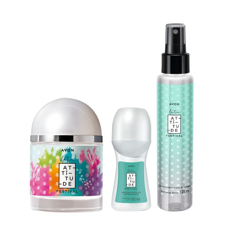 Latin Attitude Festival Perfume de Mujer con Deo y Refresh AVON ...
