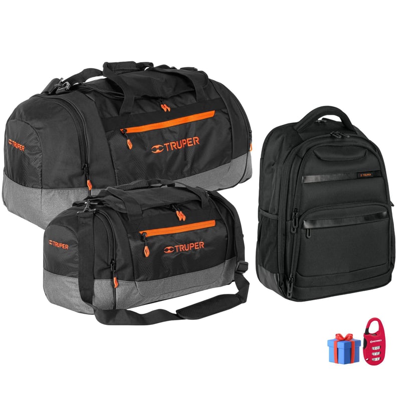 Combo Maletas deportivas viaje Mochila Porta laptop 3 piezas TRUPER ...