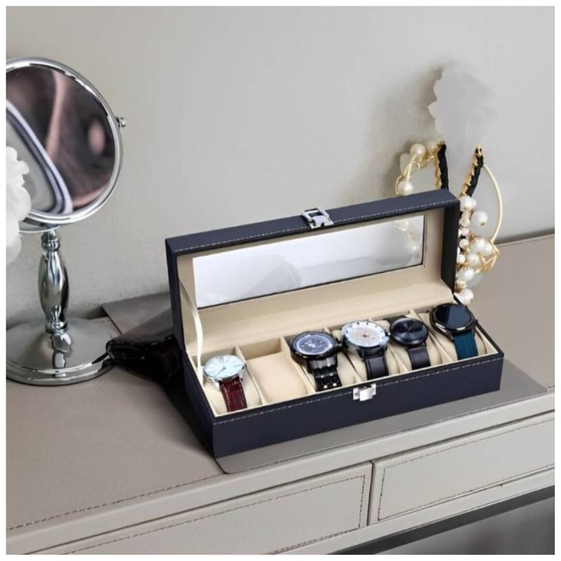 Porta Relojes Pulseras de Lujo Elegante 6 Compartimientos INSPIRA ...