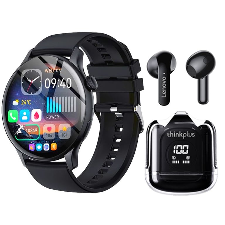 Smartwatch Toumi Gt-H5 Amoled + Lenovo Xt65 Negro Bluetooth LENOVO ...